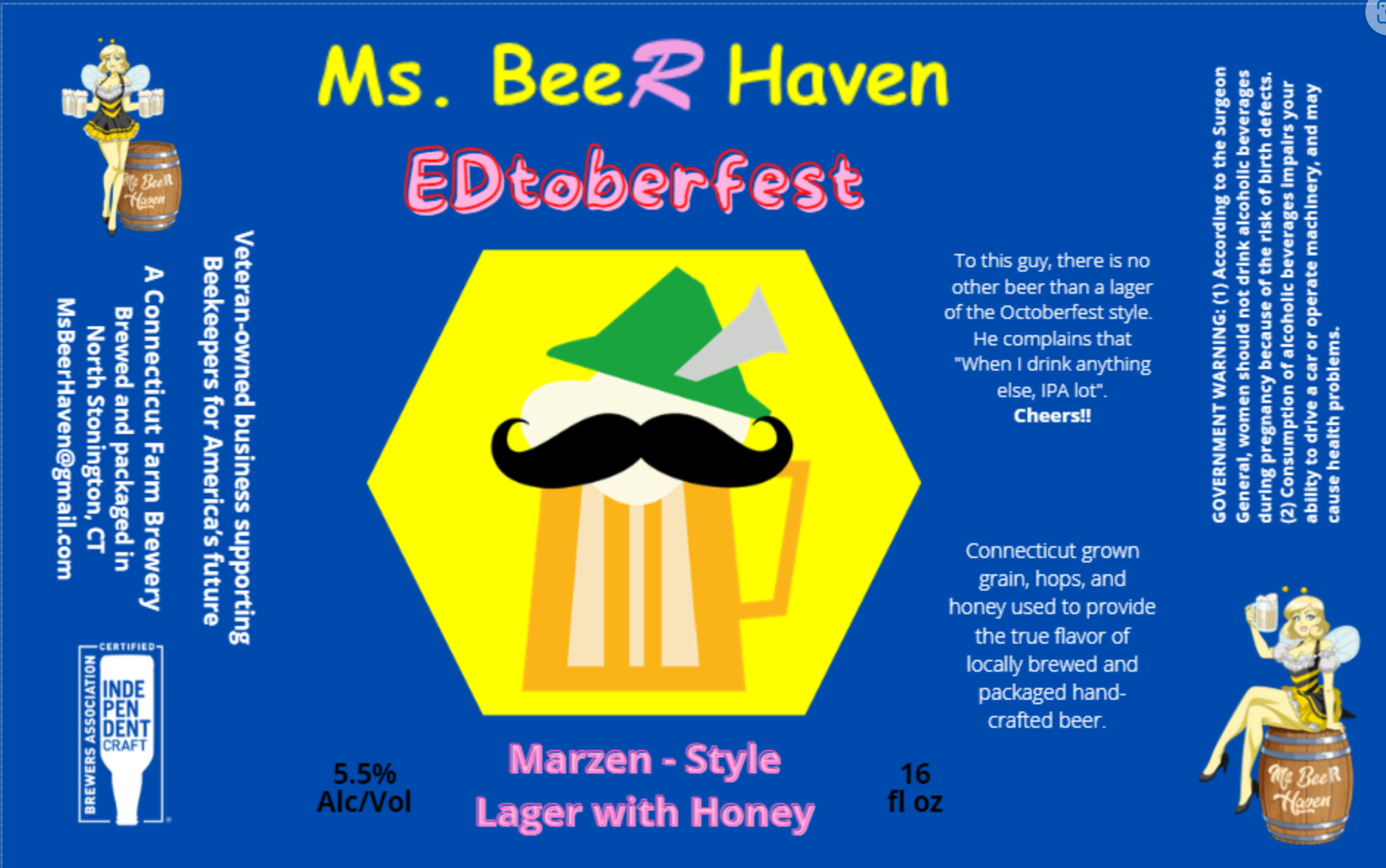 Customized craft BEER and MEAD with local CT ingredients